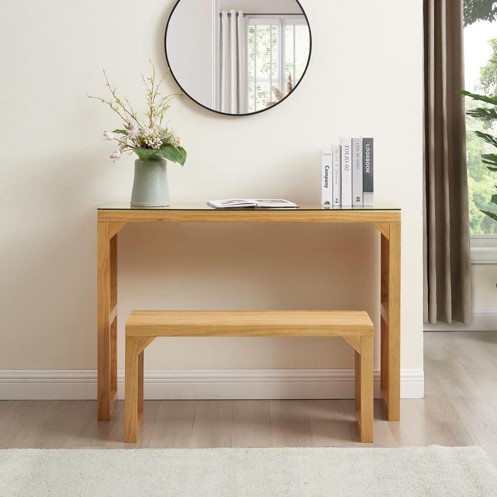 Versatile 2-Piece Rectangular Wood Top Dining Table Set Seats 1, Dining ...
