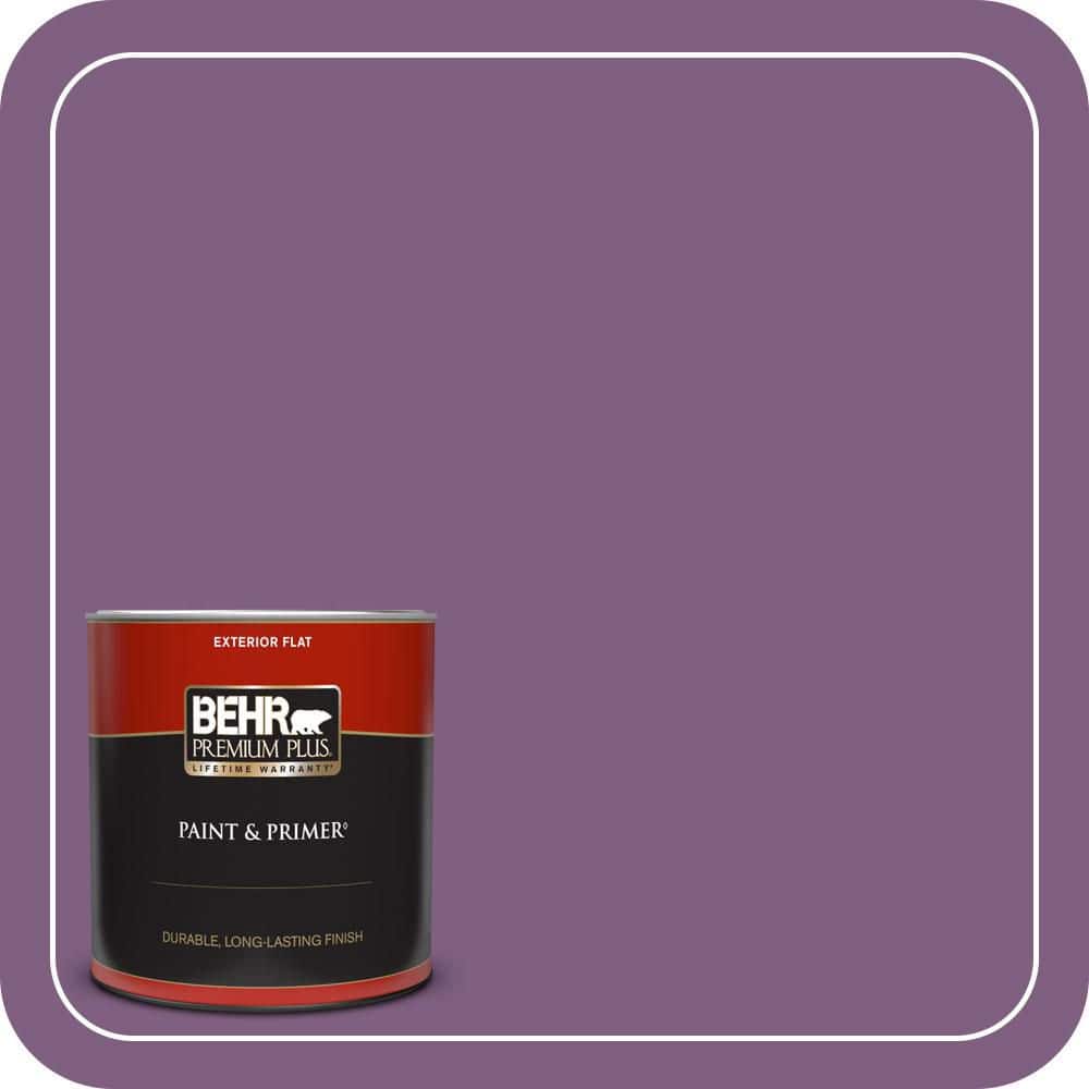 BEHR PREMIUM PLUS 1 qt. #MQ5-34 Showstopper Flat Exterior Paint ...