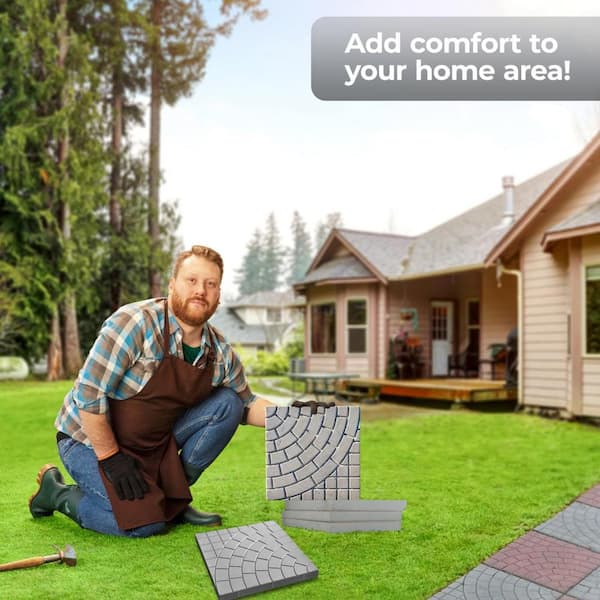 Justincity 15 in. x 15 in. x 3 in. Square Black Molds Concrete ...