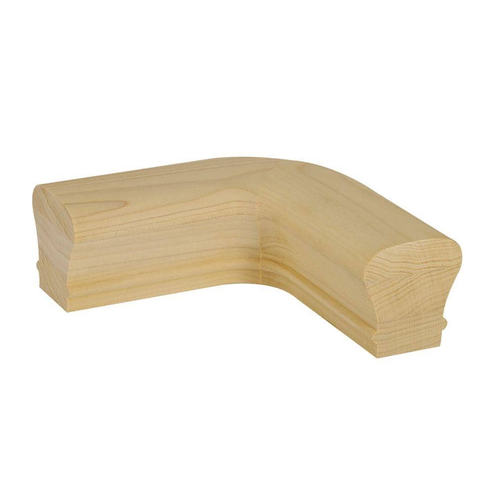 EVERMARK Stair Parts 7011 Unfinished Poplar 90° Level Quarter-Turn ...