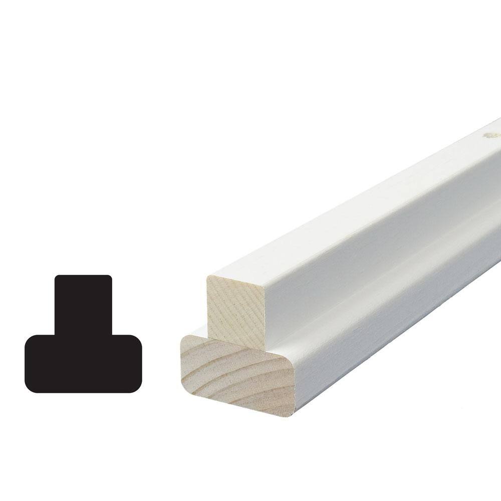 Alexandria Moulding DA 296 2 in. x 2-1/32 in. x 98 in. Primed Pine Wood ...