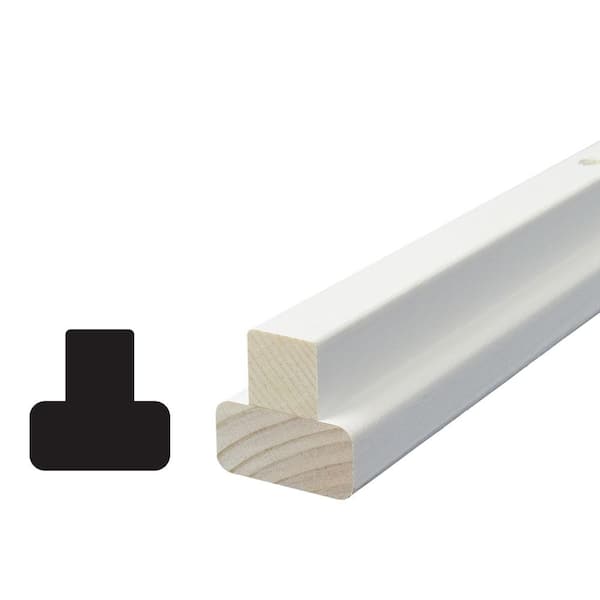 Alexandria Moulding DA 296 2 in. x 2-1/32 in. x 98 in. Primed Pine Wood ...