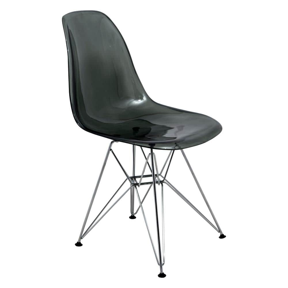 Leisuremod Cresco Modern Plastic Molded Dining Side Chair With Eiffel ...