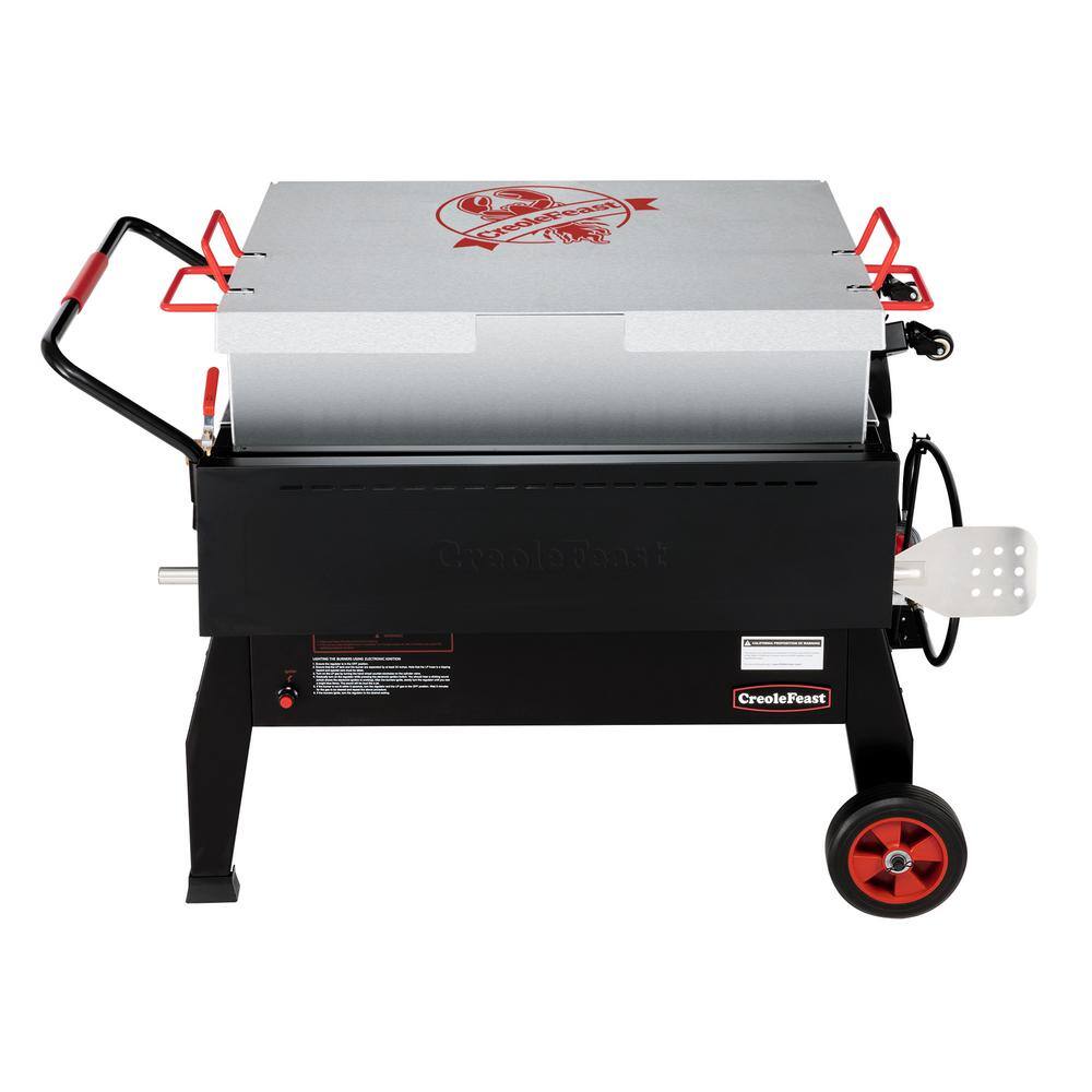 CreoleFeast 150 Qt. Double Sack Crawfish Boiler Outdoor Stove Propane ...