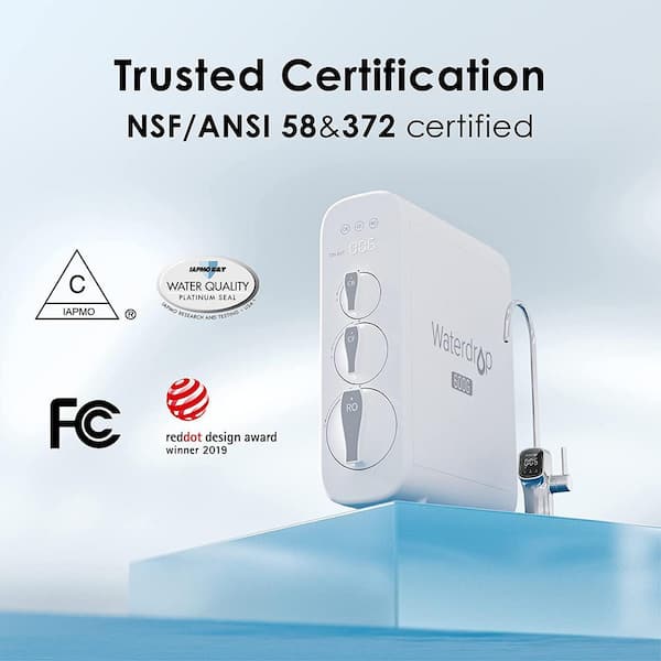 Waterdrop G3P600 8-Stage NSF Certified Reverse Osmosis Water Filtration ...