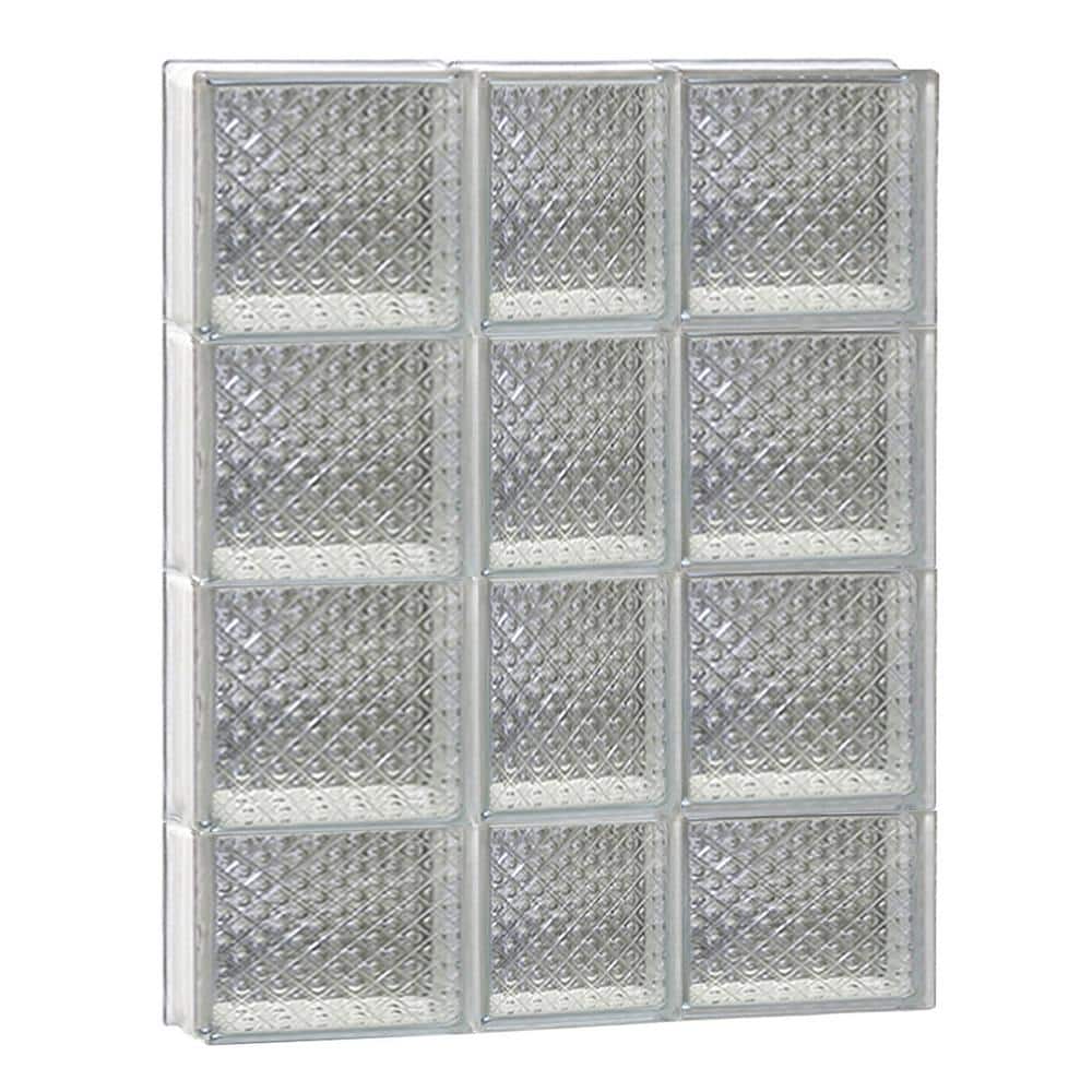 Clearly Secure 21.25 in. x 29 in. x 3.125 in. Frameless Diamond Pattern ...