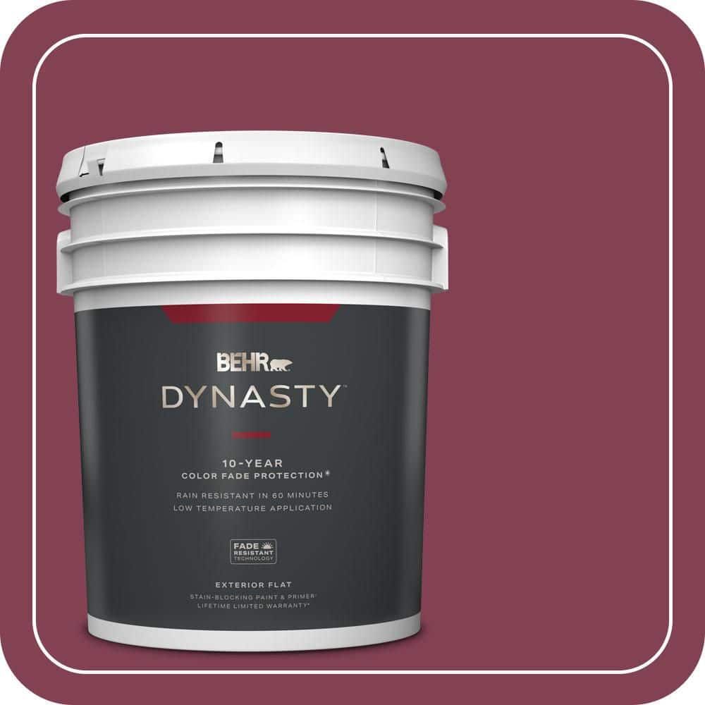 BEHR DYNASTY 5 gal. #M130-7 Sugar Beet Flat Exterior Stain-Blocking ...