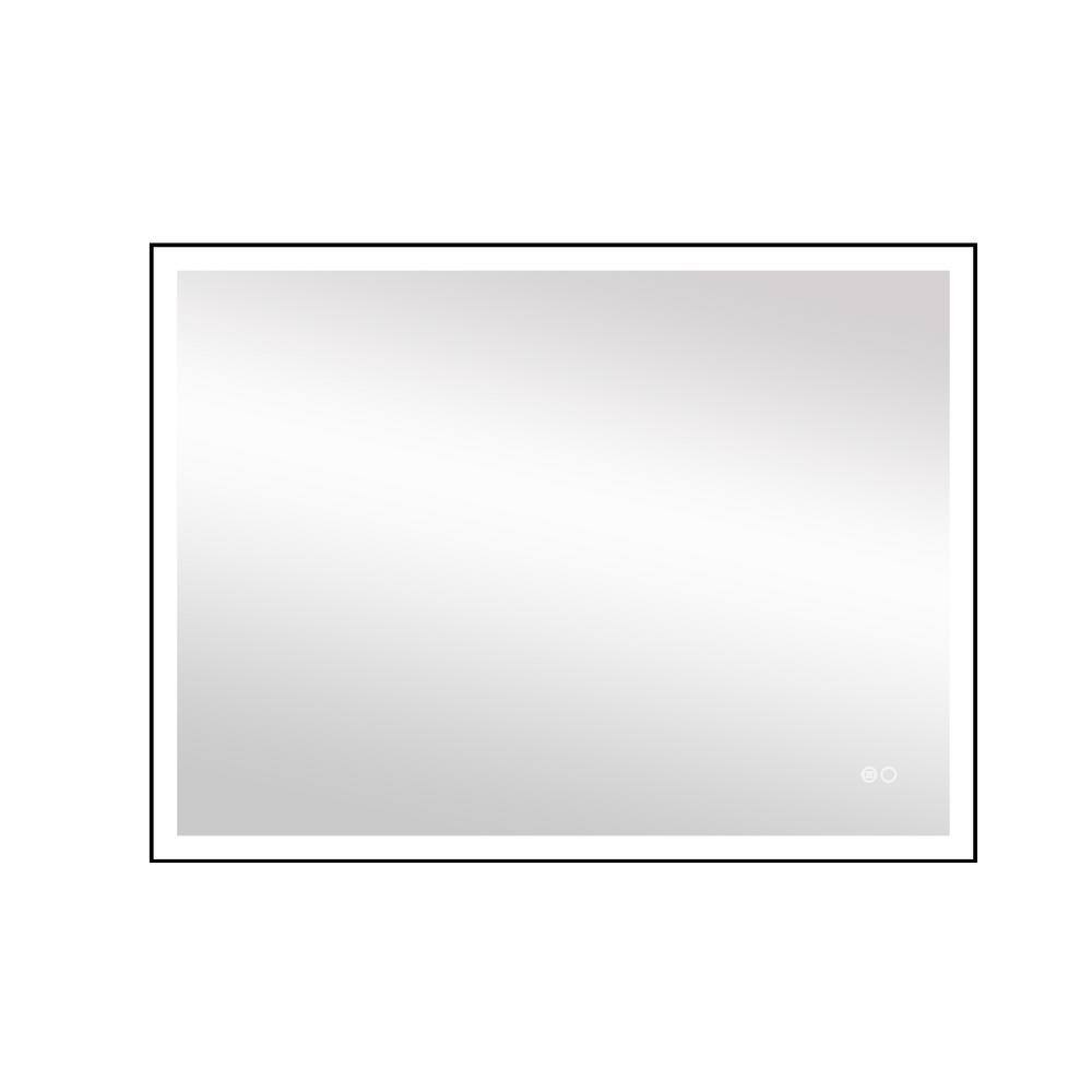 FUNKOL 48 in. W x 36 in. H Small Rectangular Aluminum Framed Dimmable ...