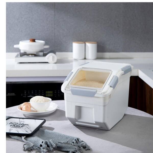 HOME IMPORTS EMPORIUM 40 LB Rice Storage Container with Measuring Cup ...