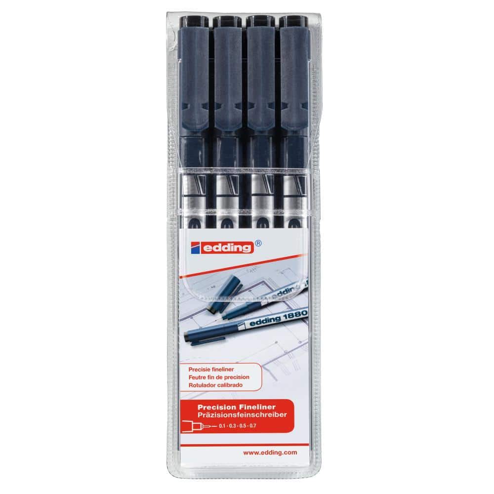 edding 1880 Drawliner Pen Set (4-Pens) 093480 - The Home Depot