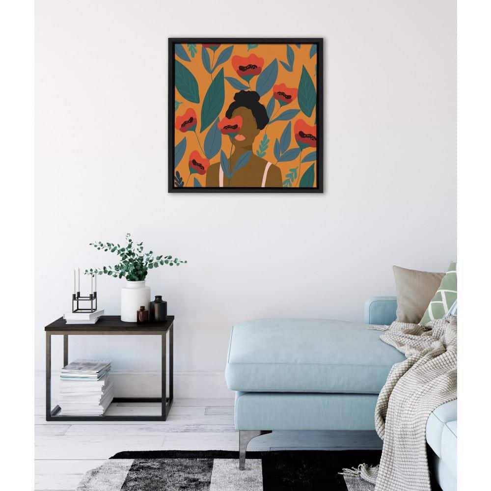 Kate and Laurel Sylvie "Smell the Roses" by Oris Eddu Black Framed Art ...