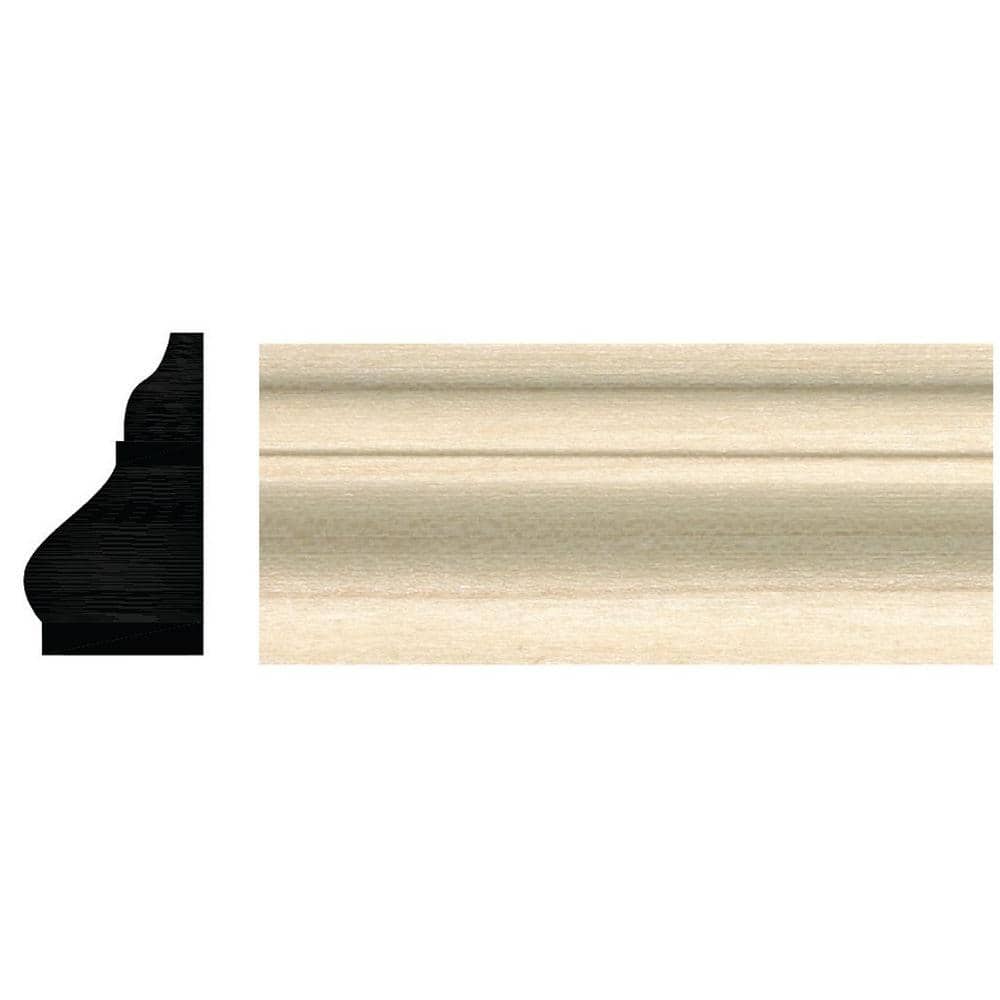 Ornamental Mouldings 3/4 in. x 1-1/4 in. x 96 in. White Hardwood ...