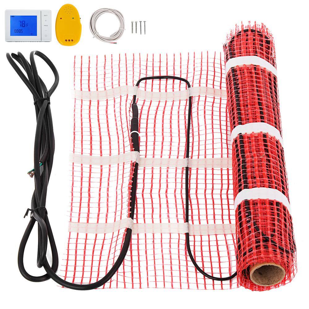 VEVOR 90 Sqft 120V Electric Radiant Floor Heating Mat with Alarmer and ...
