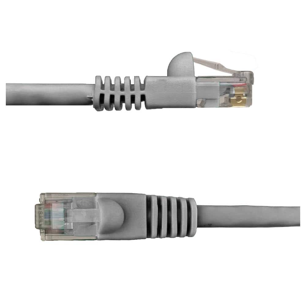 NTW 100 ft. Cat6 Snagless Unshielded (UTP) Network Patch Cable, Gray ...