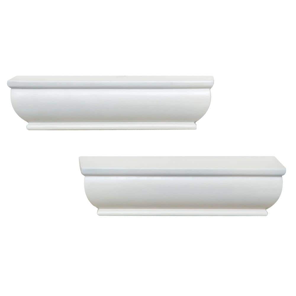 Home Decorators Collection 4 in. D x 8 in. L x 1-3/4 in. H White ...