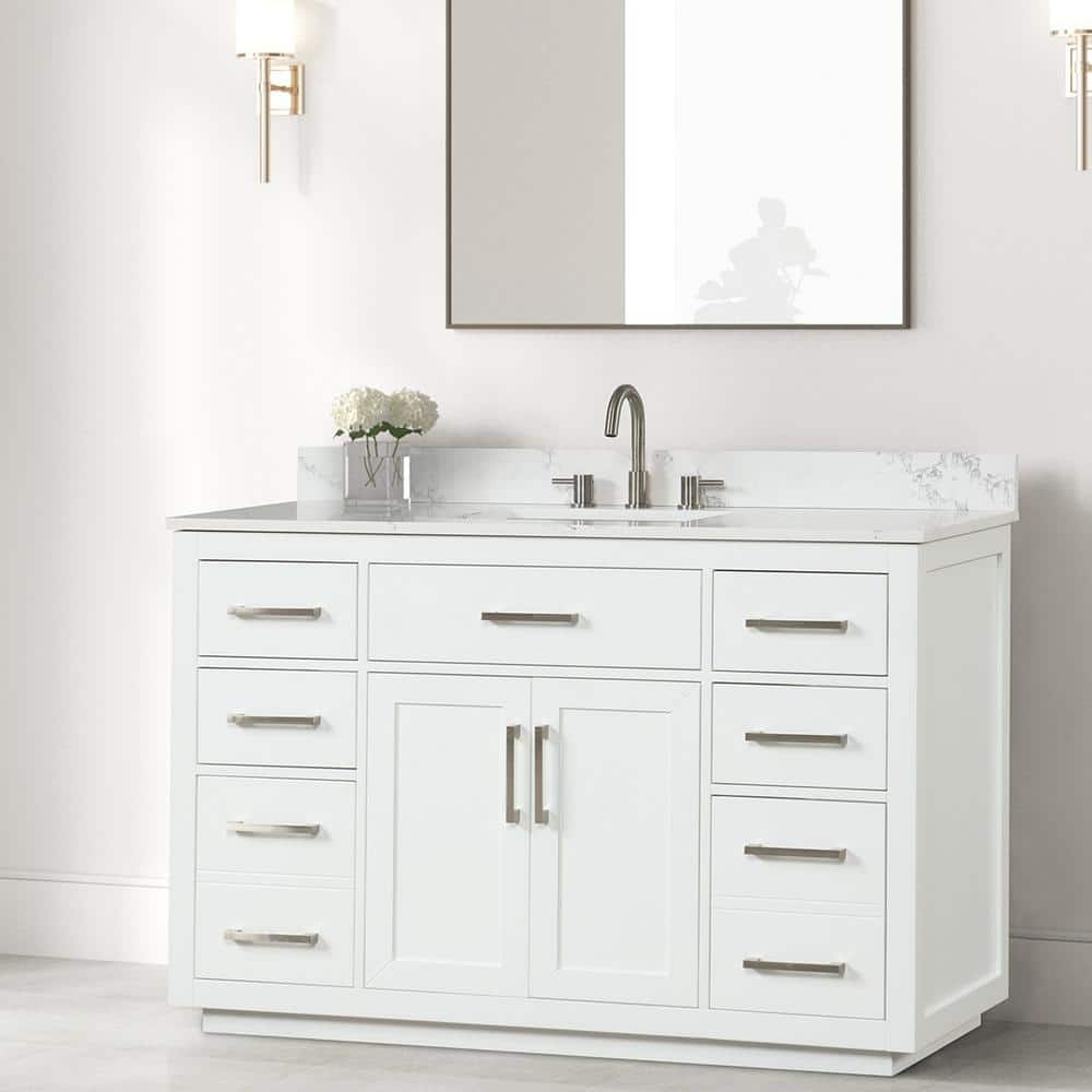 HBEZON Aphrodite 54 in. W x 22 in. D x 36 in. H Freestanding Bath ...