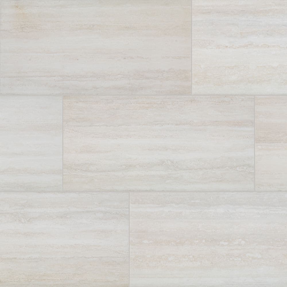 Florida Tile Home Collection Ivory Sand 12 in. x 24 in. Porcelain Floor ...