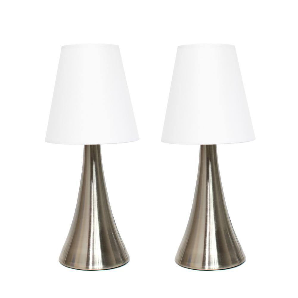 Creekwood home 11.42 in. Chic and Contemporary Mini Touch Lamp Duo, for ...