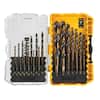 DEWALT Black and Gold Twist Drill Bit Set (21-Piece) DWA1181 - The Home ...