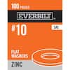 Everbilt #10 Zinc Flat Washer (100-Pack) 800442 - The Home Depot