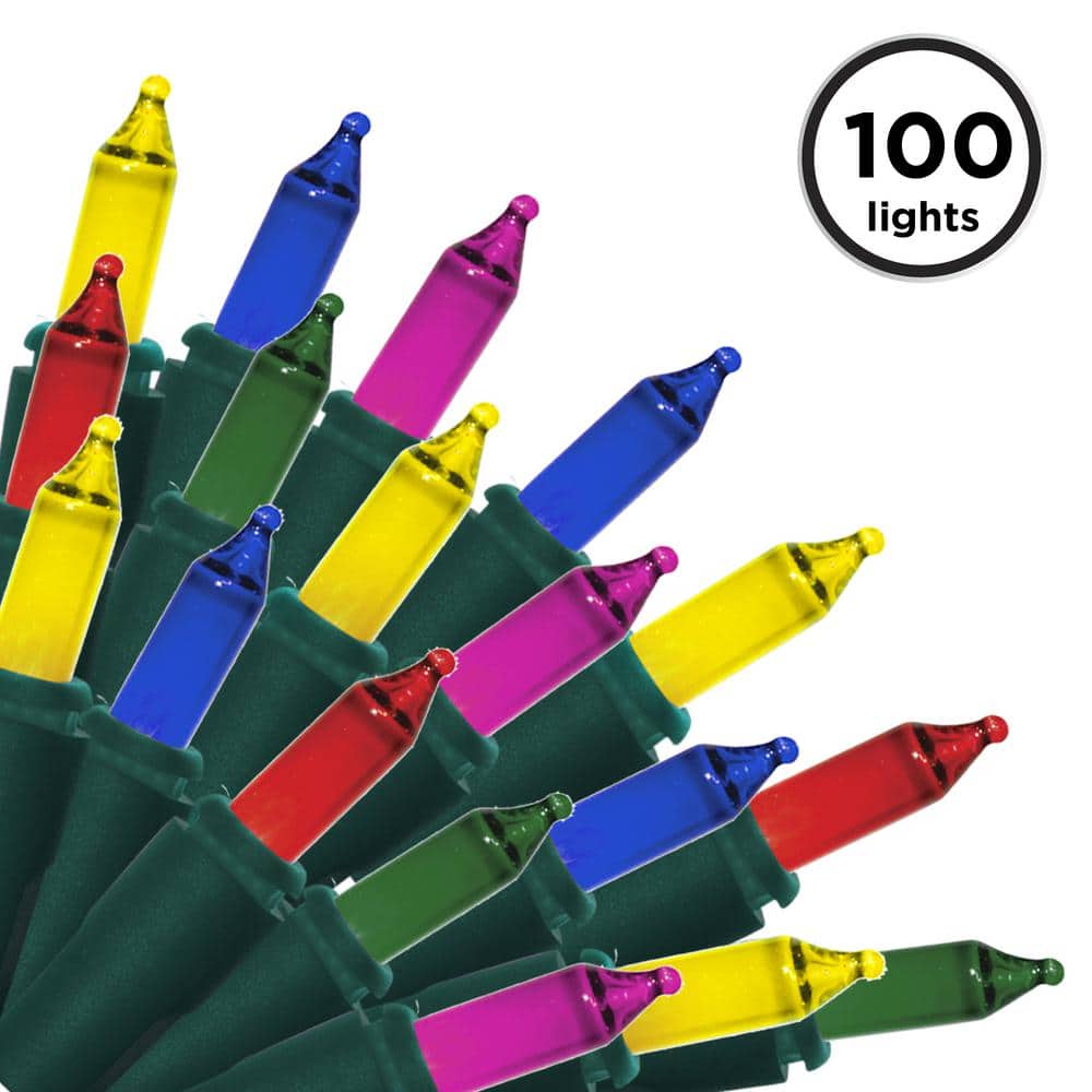 Brite Star 21.2 ft. 100-Count Incandescent Multi Christmas String to ...