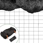 25 ft. x 50 ft. Heavy-Duty Bird Netting for Garden Protection in Black ...