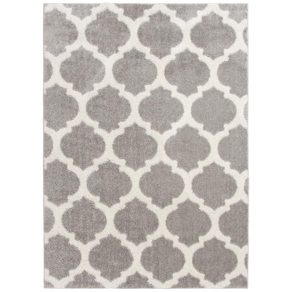 Reviews for StyleWell Seyward 5 ft. x 7 ft. Light Gray/Buff Trellis ...