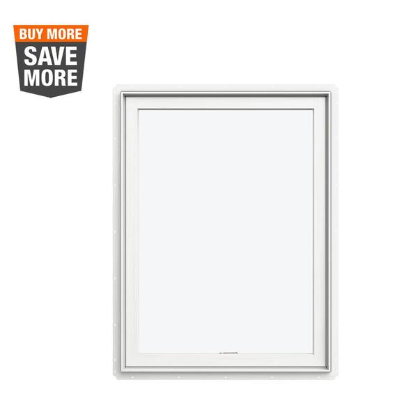 JELD-WEN 32 in. x 48 in. W-5500 Right-Hand Casement Wood Clad Window ...