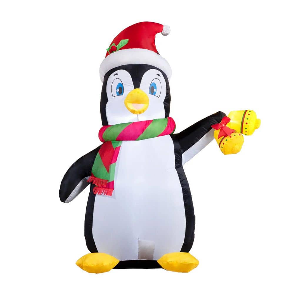 Joyfy 5 ft. Christmas Inflatable Penguin Decoration, Blow Up Yard ...