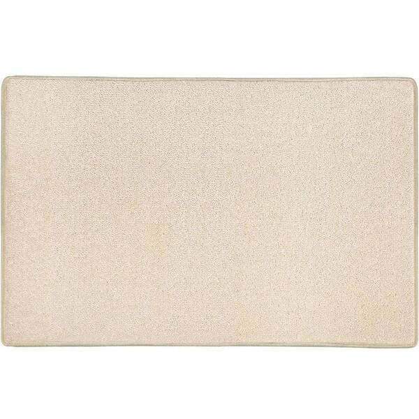PURE ERA Beige 36 in. x 24 in. Polypropylene Non Slip Doormat Indoor ...