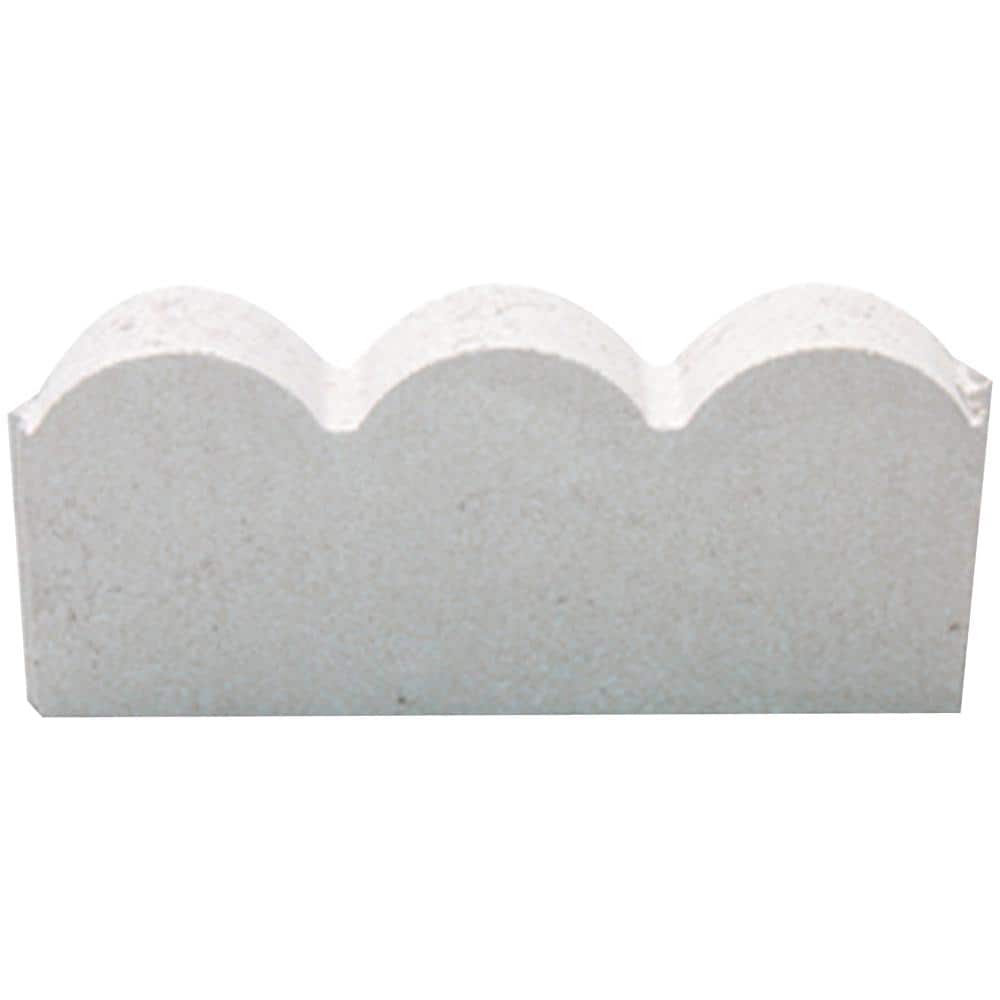 Pavestone 12 in. x 2 in. x 5.25 in. Straight Scallop White Concrete ...