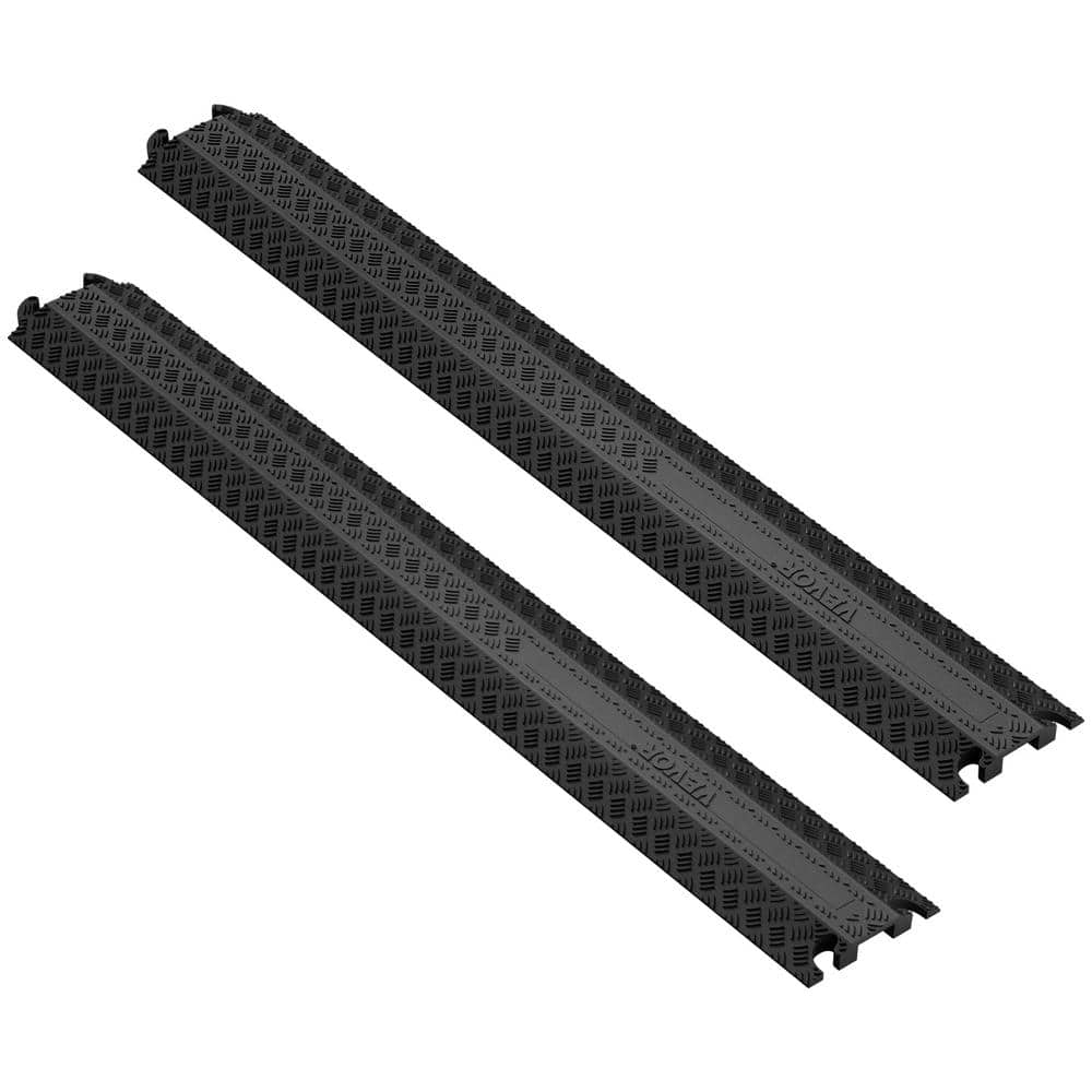 VEVOR 39 in. x 5 in. Raceway Cord Cover Ramp 2000 lbs. Load Cable ...