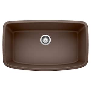 Blanco VALEA 32 in. Undermount Single Bowl Volcano Gray Granite ...