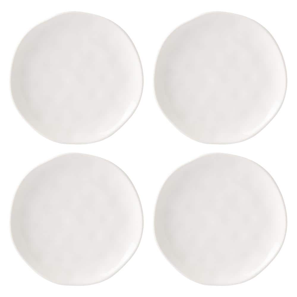 Lenox Bay Colors White Accent Plate (Set of4) 894670 - The Home Depot