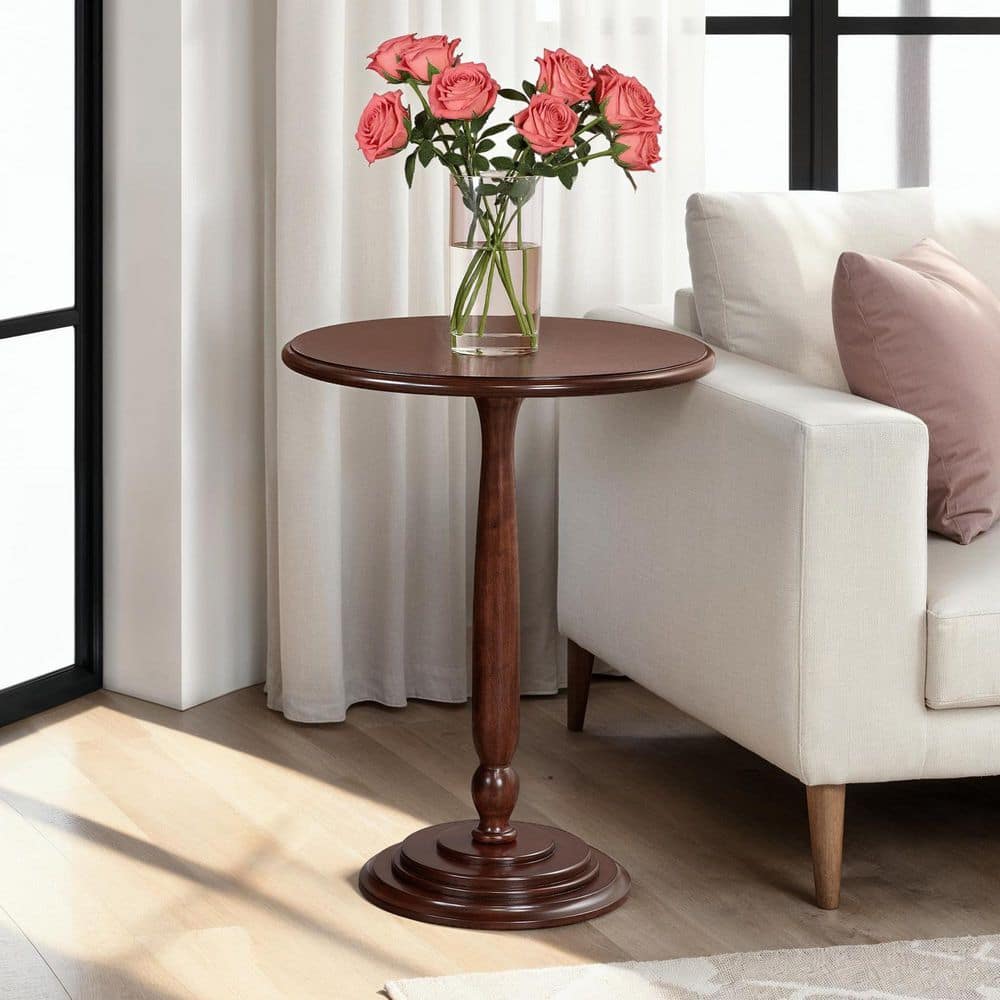 Convenience Concepts Classic Accents Amelia 18 in. Espresso Round Wood ...