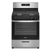 Whirlpool 30 in. 4 Burner Freestanding Gas Range in. Stainless Steel ...