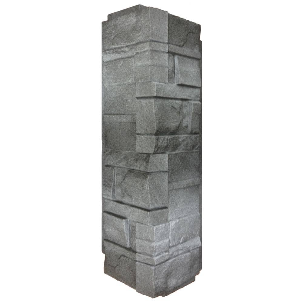 Novik 5.88 in. x 16 in. Dry Stacked Stone Corner Vinyl Siding in ...