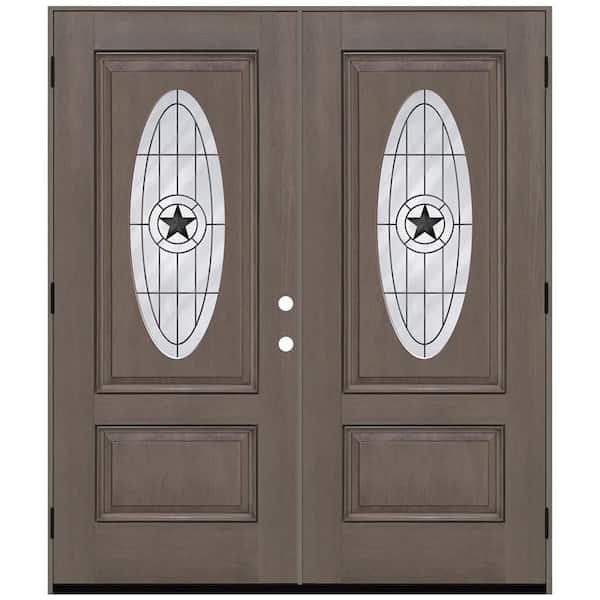 Steves & Sons Regency 72 in. x 80 in. 3/4L Oval Alamo Glass RHOS ...