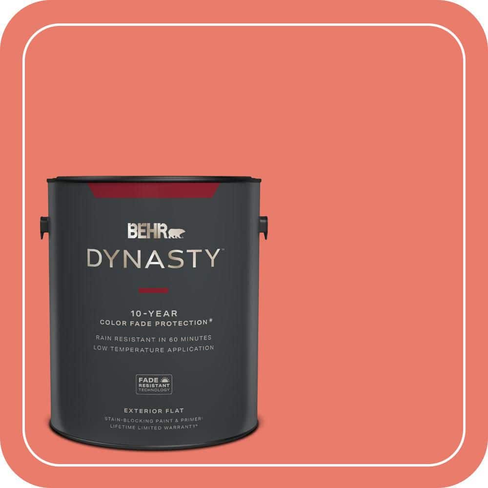 BEHR DYNASTY 1 gal. #180B-5 Cool Lava Flat Exterior Stain-Blocking ...
