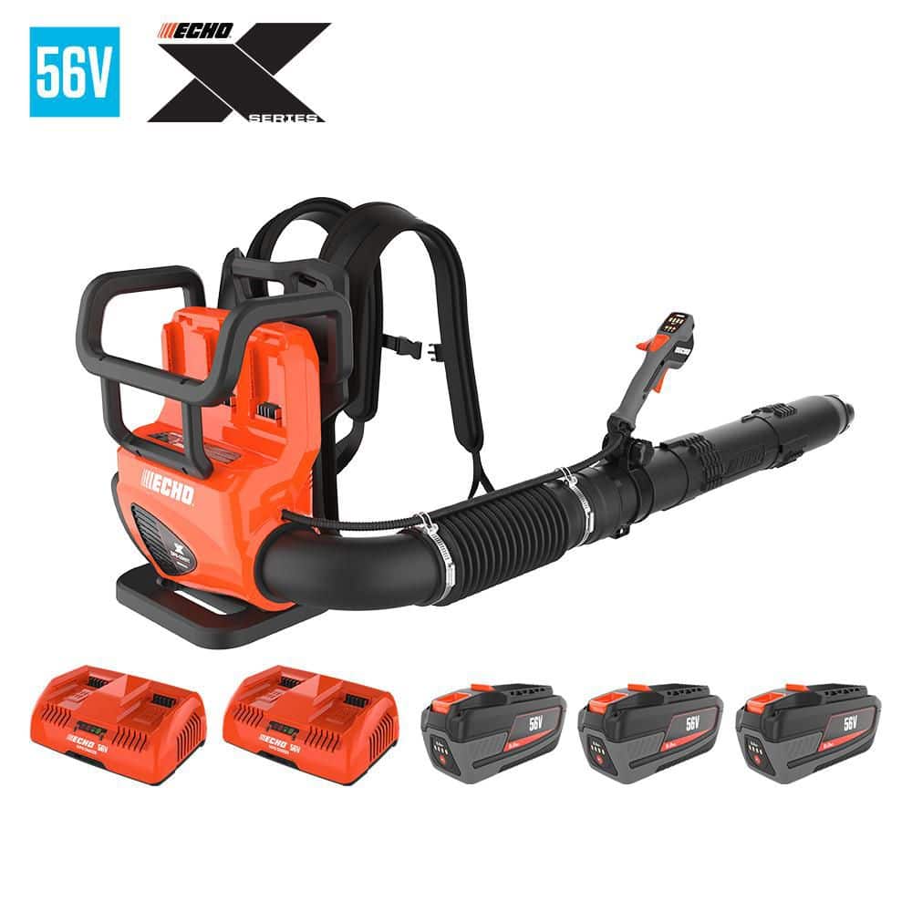 ECHO 56V 195 MPH 795 CFM X Series Cordless Battery Backpack Blower w ...