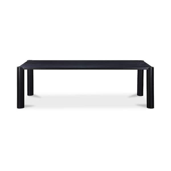 NADAAL STUDIOS Quentin Modern Blackened Solid White Oak Wood 96 in. 4 ...