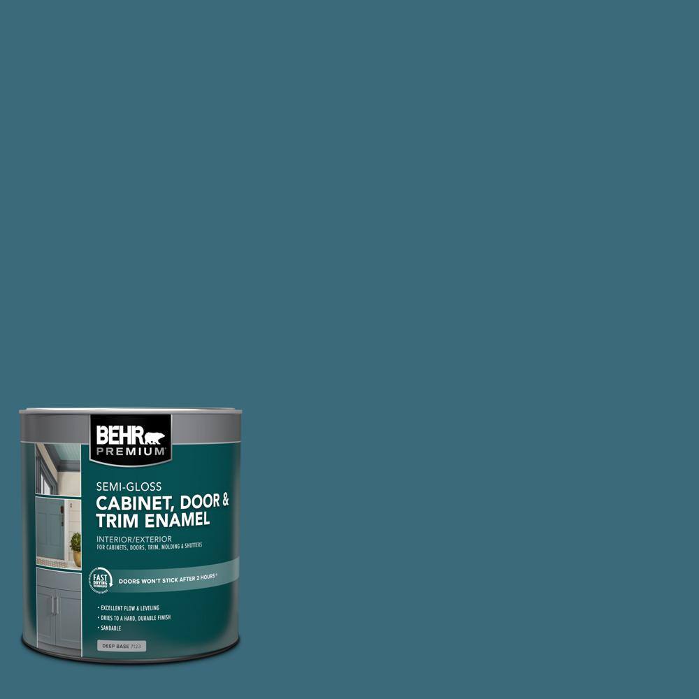 BEHR PREMIUM 1 qt. #S460-6 Mammoth Mountain Semi-Gloss Enamel Interior ...