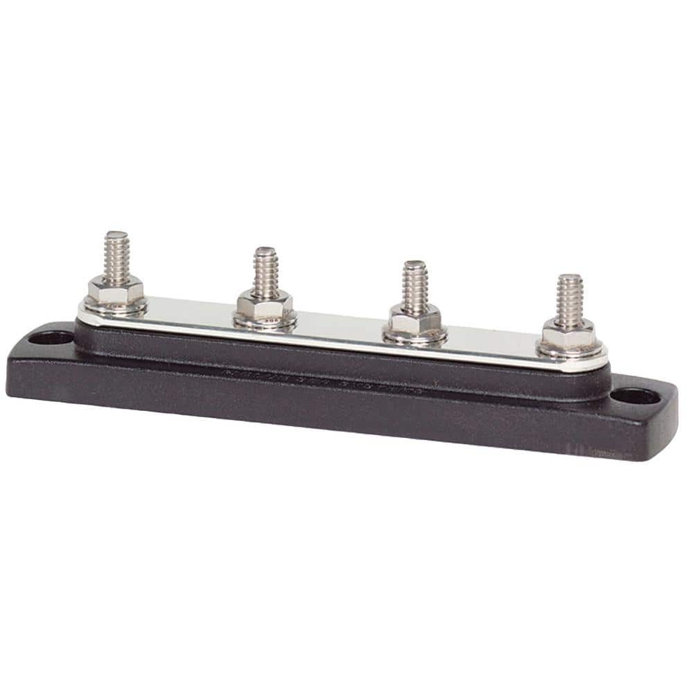Blue Sea Systems Busbar 4 x 1/4 Stud Common Bus 2303 - The Home Depot