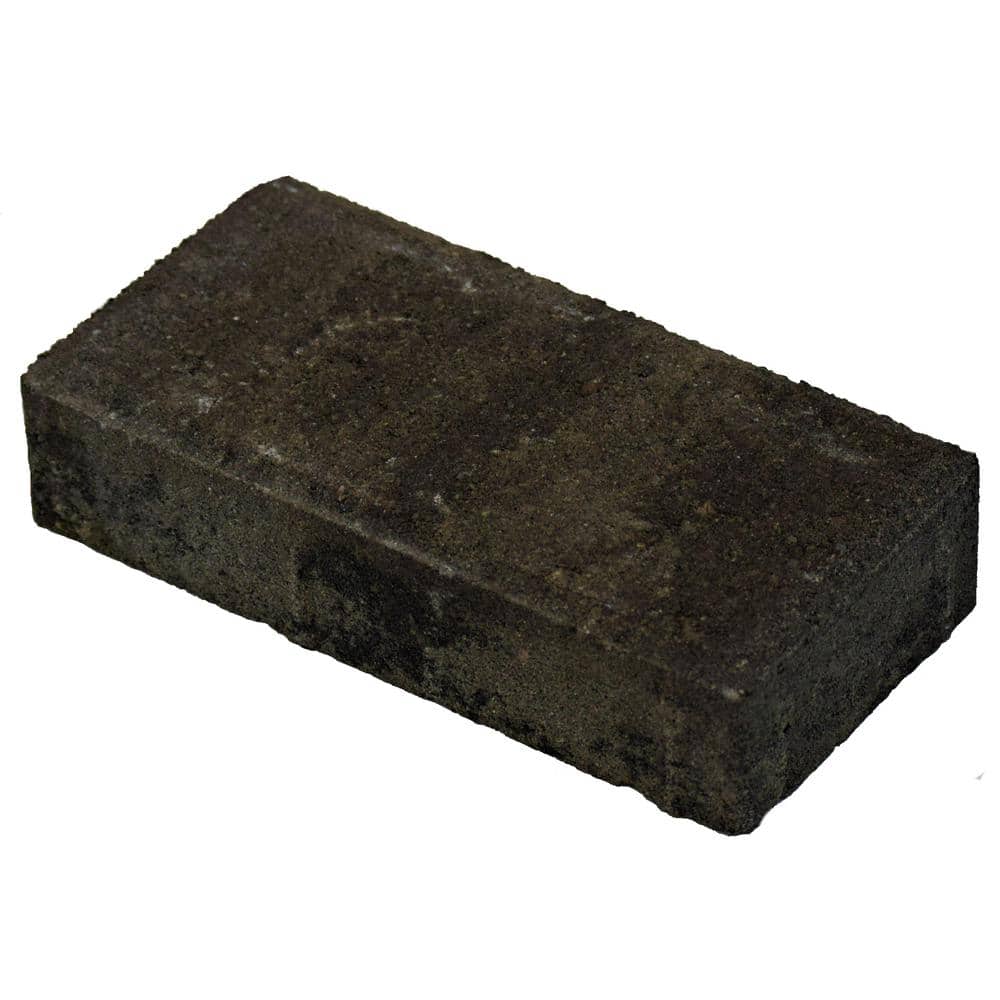 Oldcastle 8 in. x 4 in. x 1.75 in. Gray/Charcoal Concrete Holland Paver ...