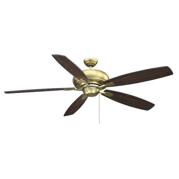 Savoy House Wind Star 68 in. Indoor Estate Brass Ceiling Fan with ...