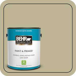 BEHR MARQUEE 1 gal. #MQ6-30 Bamboo Shoot One-Coat Hide Satin Enamel ...
