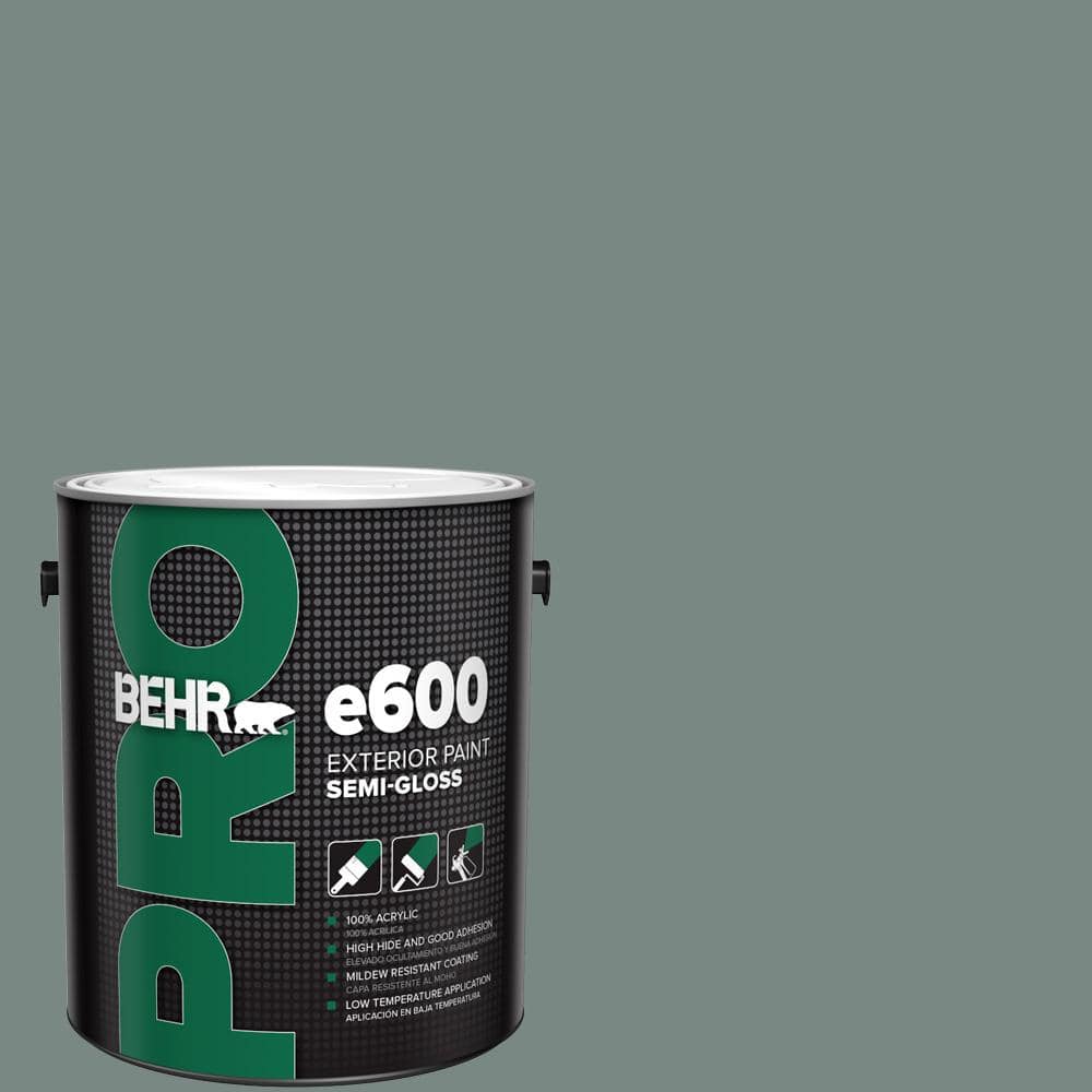 BEHR PRO 1 gal. #PPU12-16 Juniper Ash Semi-Gloss Exterior Paint PR67301 ...