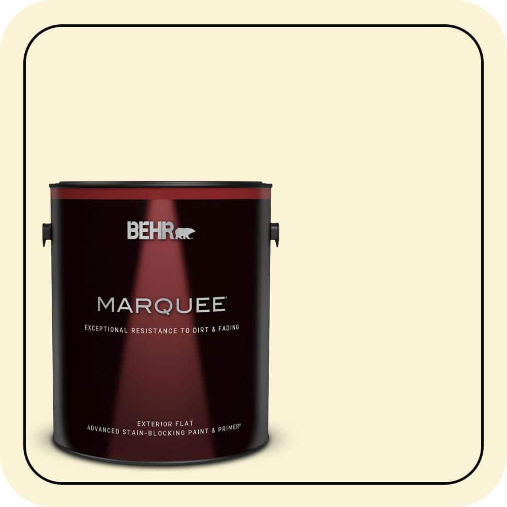 BEHR MARQUEE 1 gal. #390A-2 Pina Colada Flat Exterior Paint & Primer ...