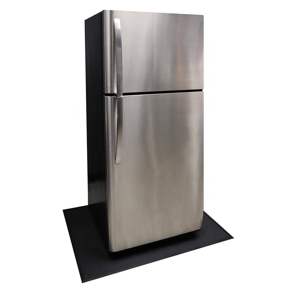 Rubber-Cal Under the Fridge Black 36 in. x 48 in. Rubber Indoor/Outdoor ...