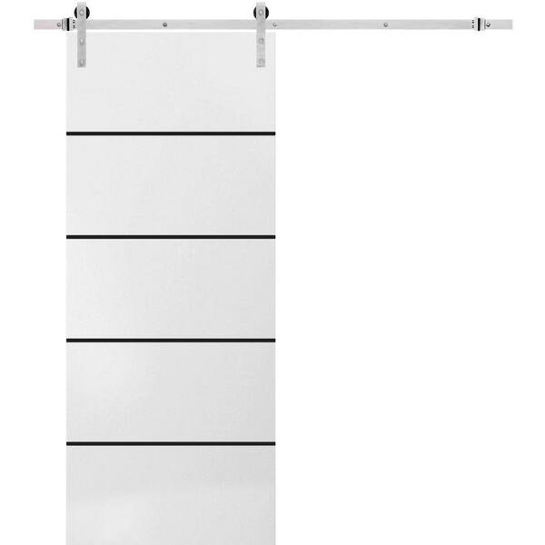 Sartodoors 24 in. x 96 in. 1 Panel White Solid Wood with Honeycomb ...